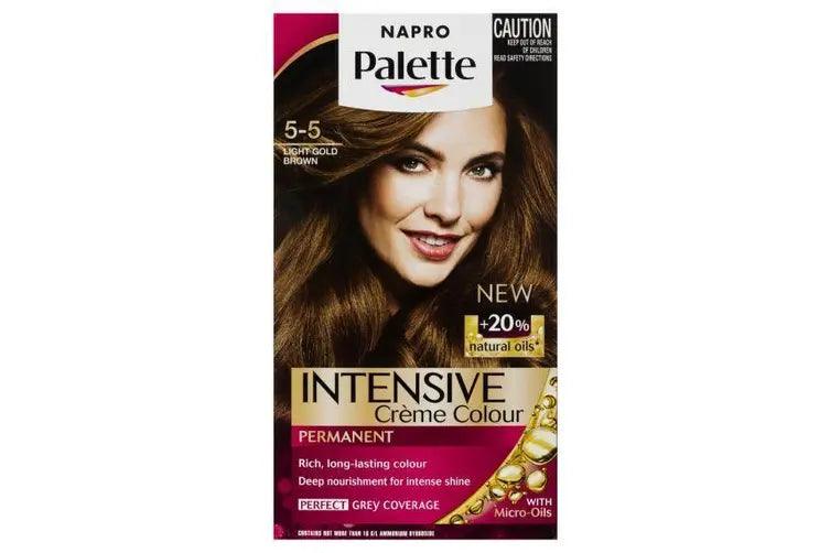 Napro Palette Colour Permanent Hair Colour 5-5 Light Gold Brown ...