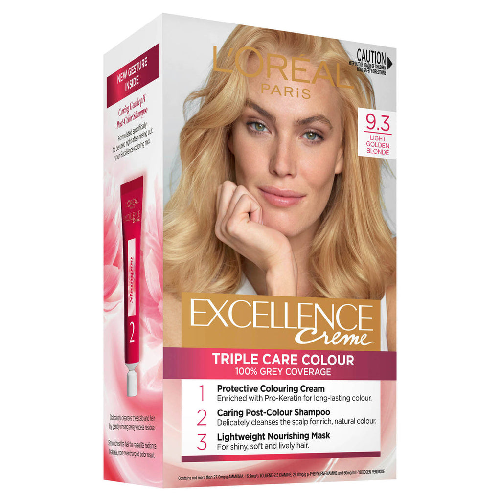 L'Oreal Excellence Cream 9.3 Light Golden Blonde Hair Colour ...