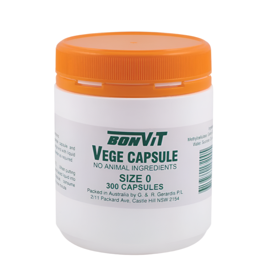 Bonvit Empty Vege Capsule Size 0 - 300 capsules – Cosmetics Squad
