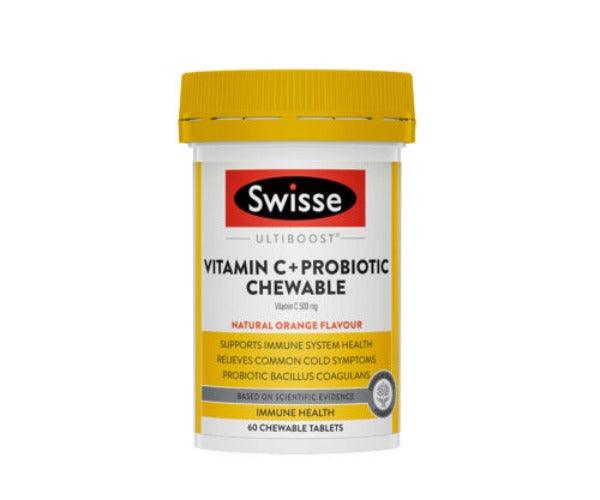 Swisse Ultiboost Vitamin C + Probiotic Chew Tabs 60 – Cosmetics Squad
