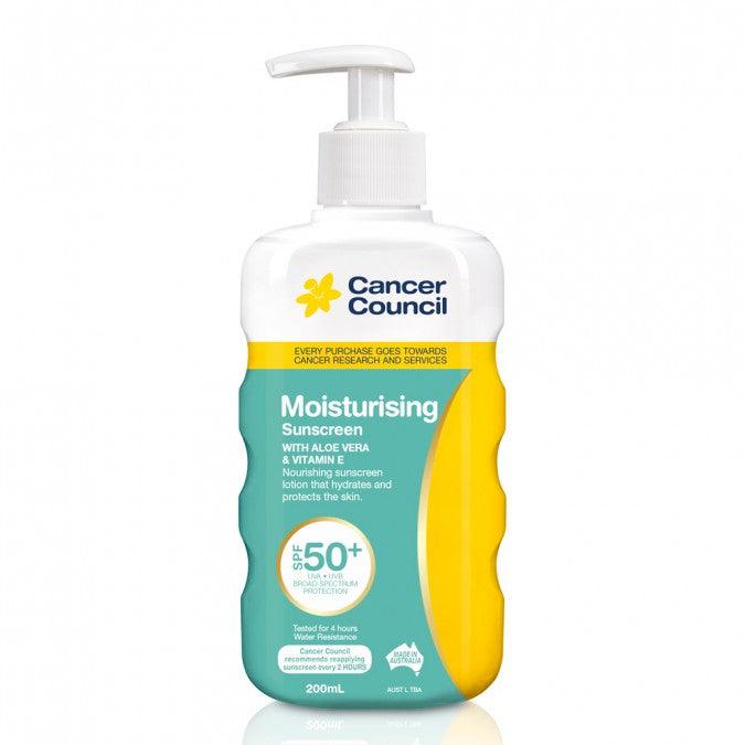Cancer Council Moisturising Sunscreen SPF50+ 200ml – Cosmetics Squad