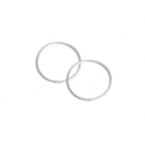 Studex Sterling Silver Medium Plain Sleeper Earrings for Sensitive Ears ...