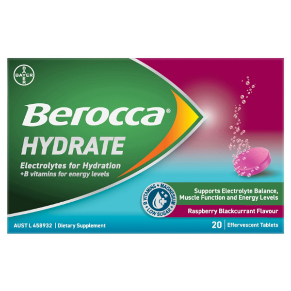 Home / Berocca / Berocca Hydrate Blackcurrant Effervescent 20 Tabs