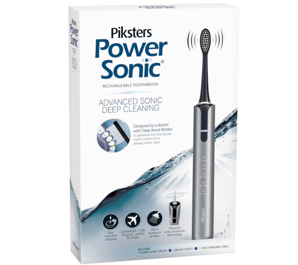 Piksters Toothbrush Power Sonic Grey – Cosmetics Squad
