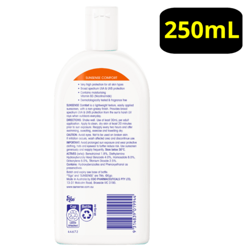 Ego SunSense Comfort SPF50+ 250ml – Cosmetics Squad