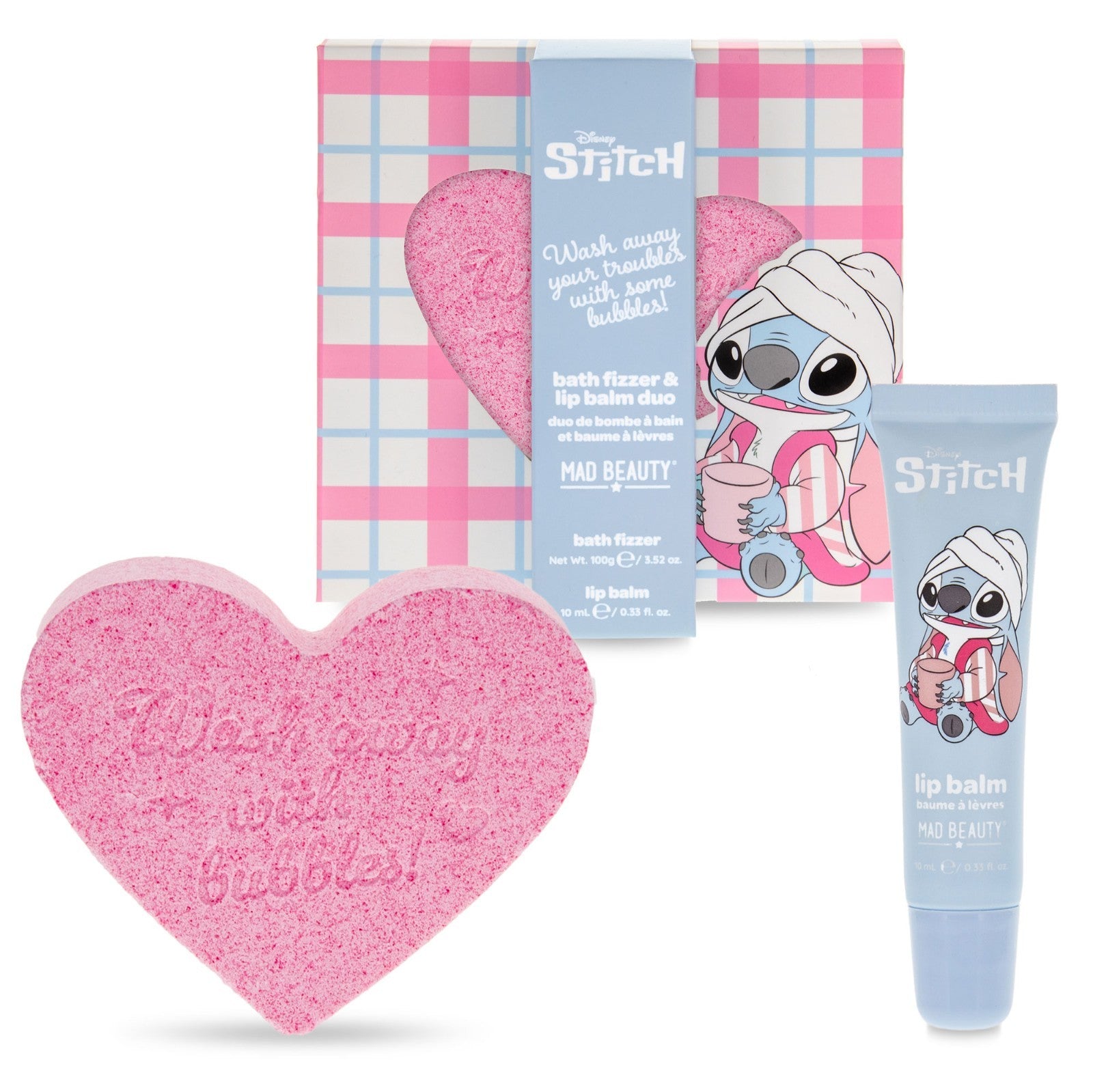 Stitch Pamper Set with Bath Fizzer and Lip Balm 104G